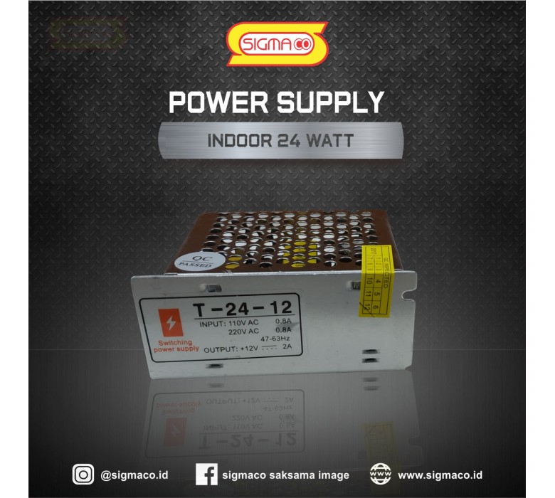 Jual Power Supply Indoor 12V 24W 2A - 12 Volt 24 Watt 2 Ampere ...
